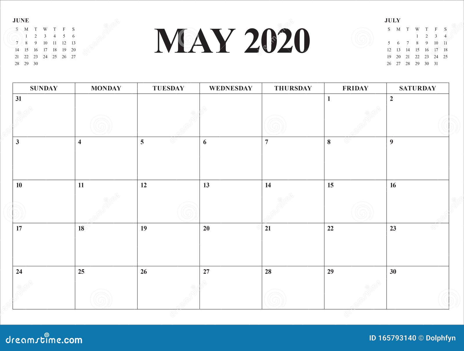 May 2020 Desk Calendar Vector Illustration Stock Vector - Illustration ...