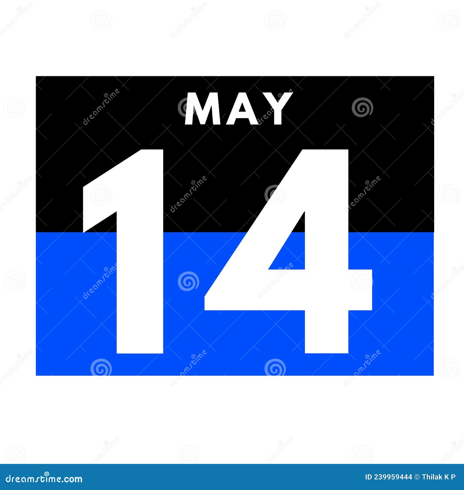 May 14 . Flat daily Calendar Icon .date ,day, Month Stock Illustration ...