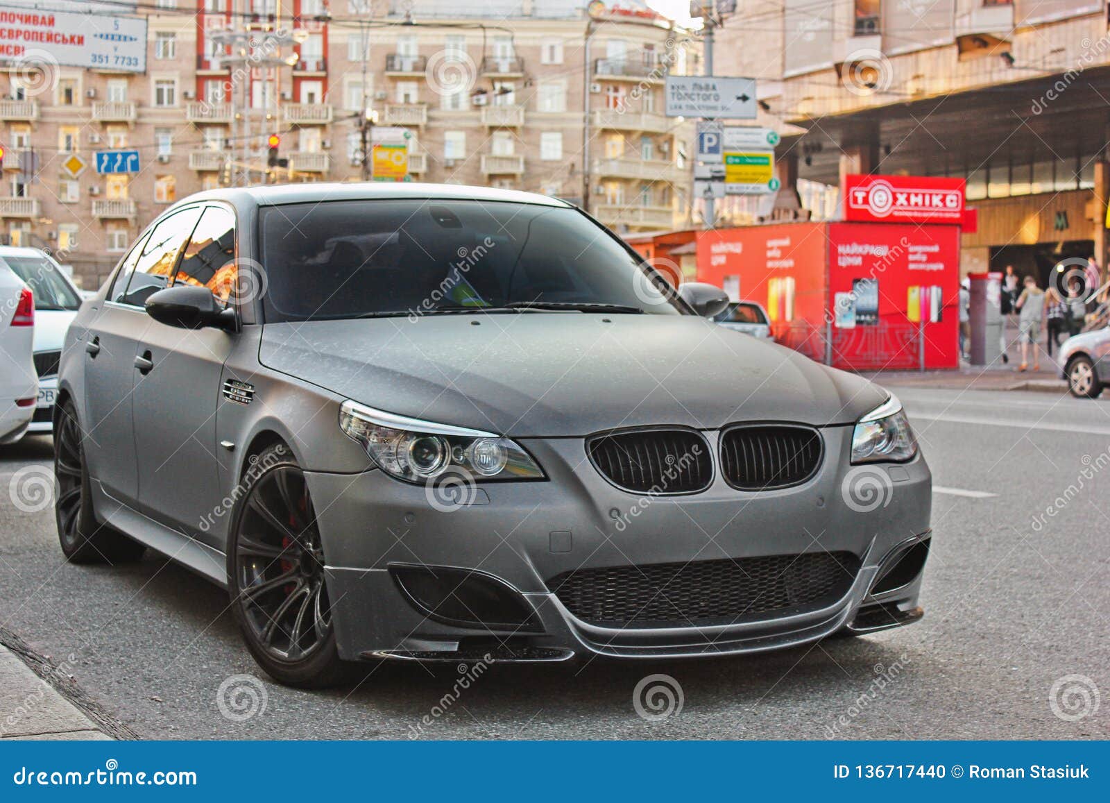 May 7, 2014, Ukraine - Kiev. Gray Matt BMW M5 E60 Editorial Image ...