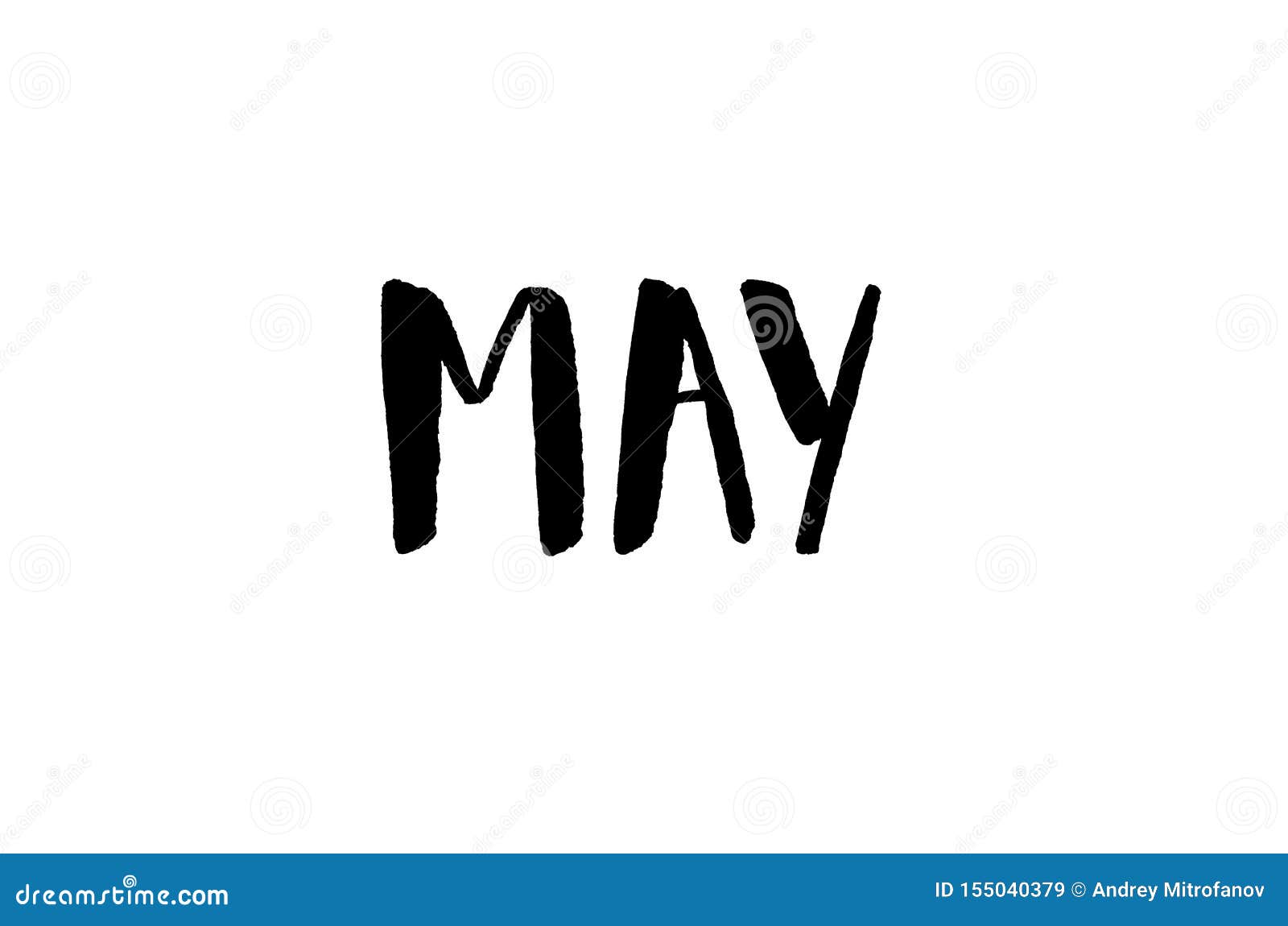 May. Handwritten Text. Modern Calligraphy Stock Illustration ...