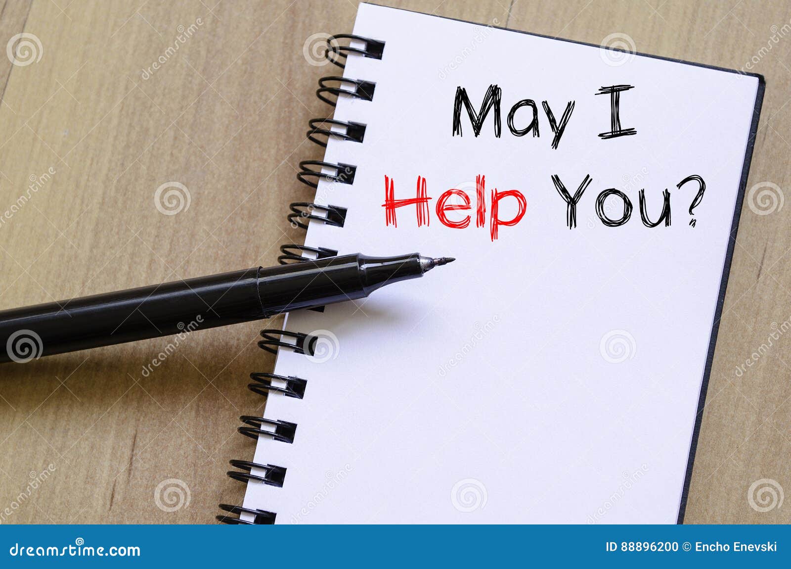 May I Help You Write on Notebook Stock Photo - Image of education ...