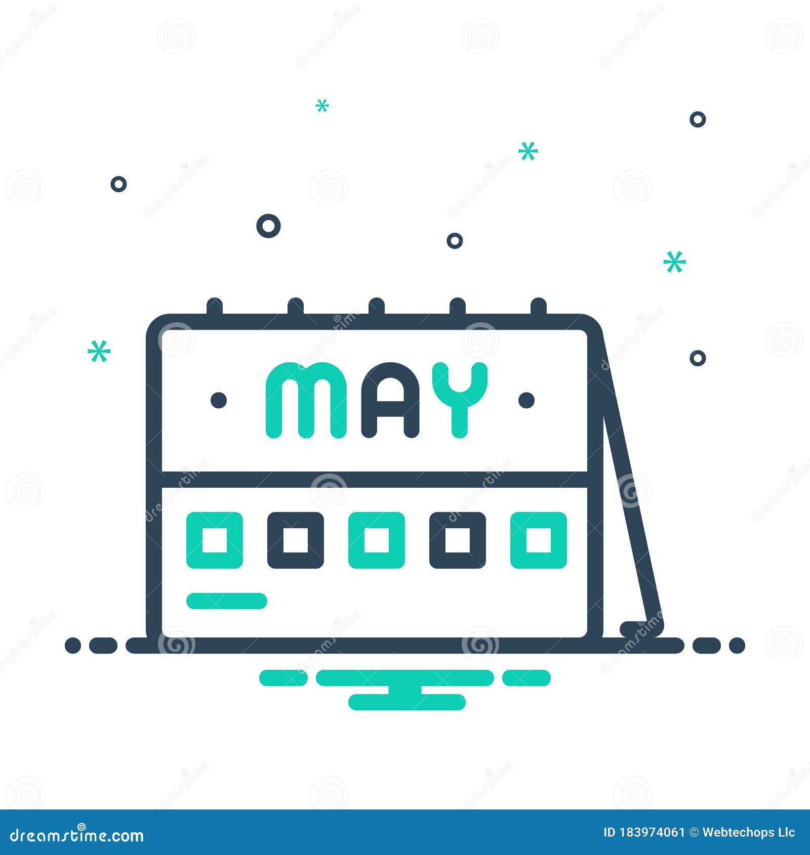 Mix Icon for May, Month and Banner Stock Vector - Illustration of ...