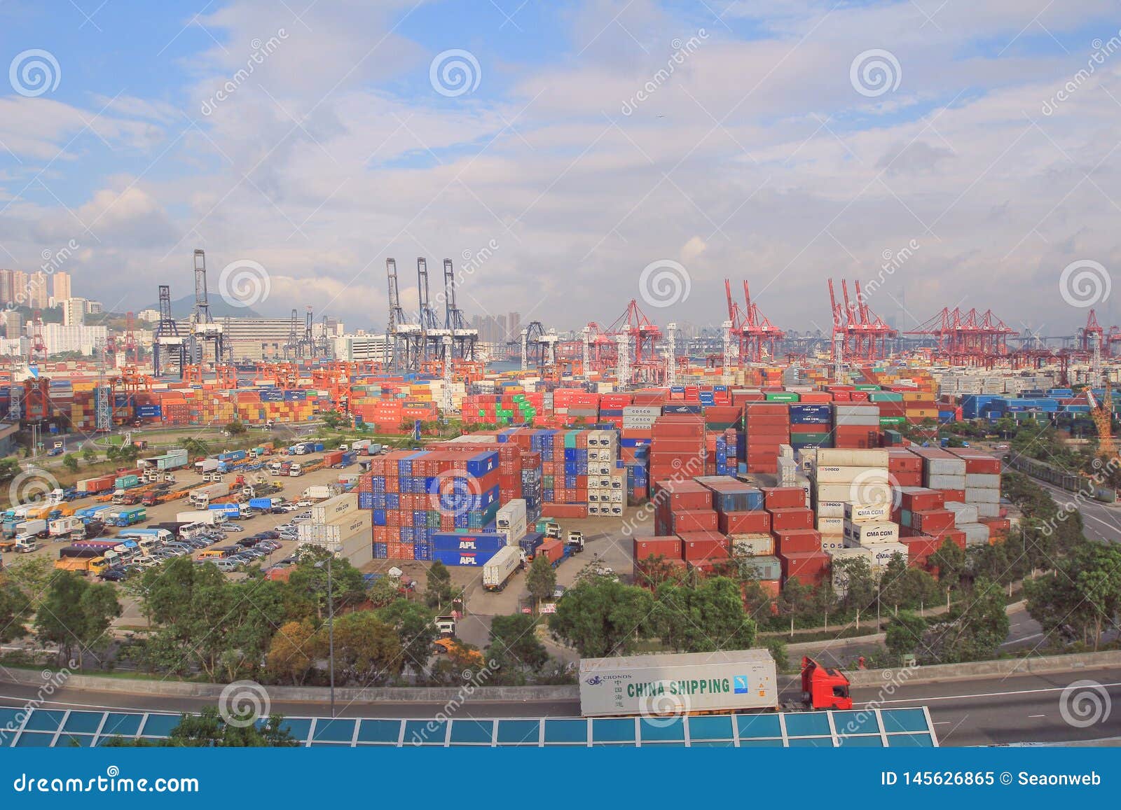 3 May 2014 Kwai Tsing Container Terminal Editorial Image - Image of ...