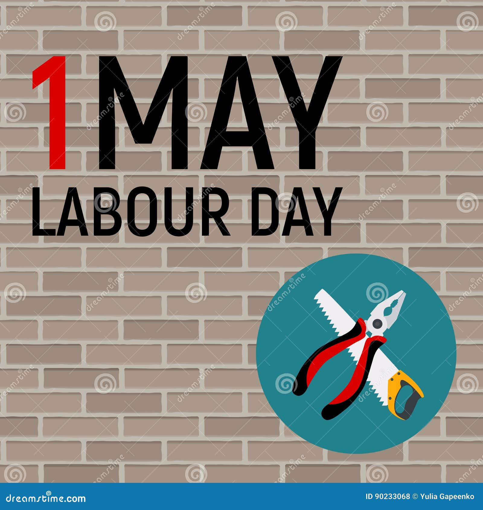 1 May Labour Day Poster or Banner. Vector Illustration Stock Vector ...