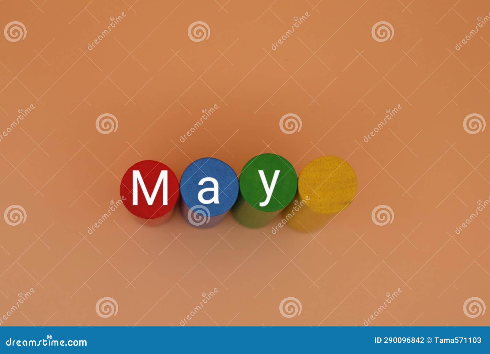 May Letters on Building Blocks Stock Photo - Image of spring, space ...