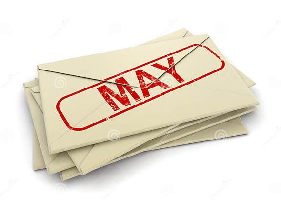 May Letters (clipping Path Included) Stock Illustration - Illustration ...