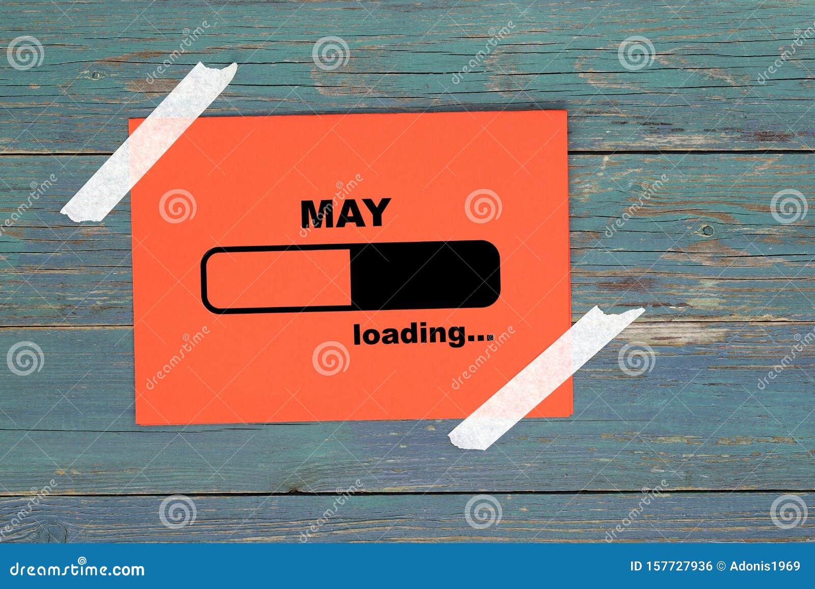May loading on paper stock photo. Image of notice, perspective - 157727936