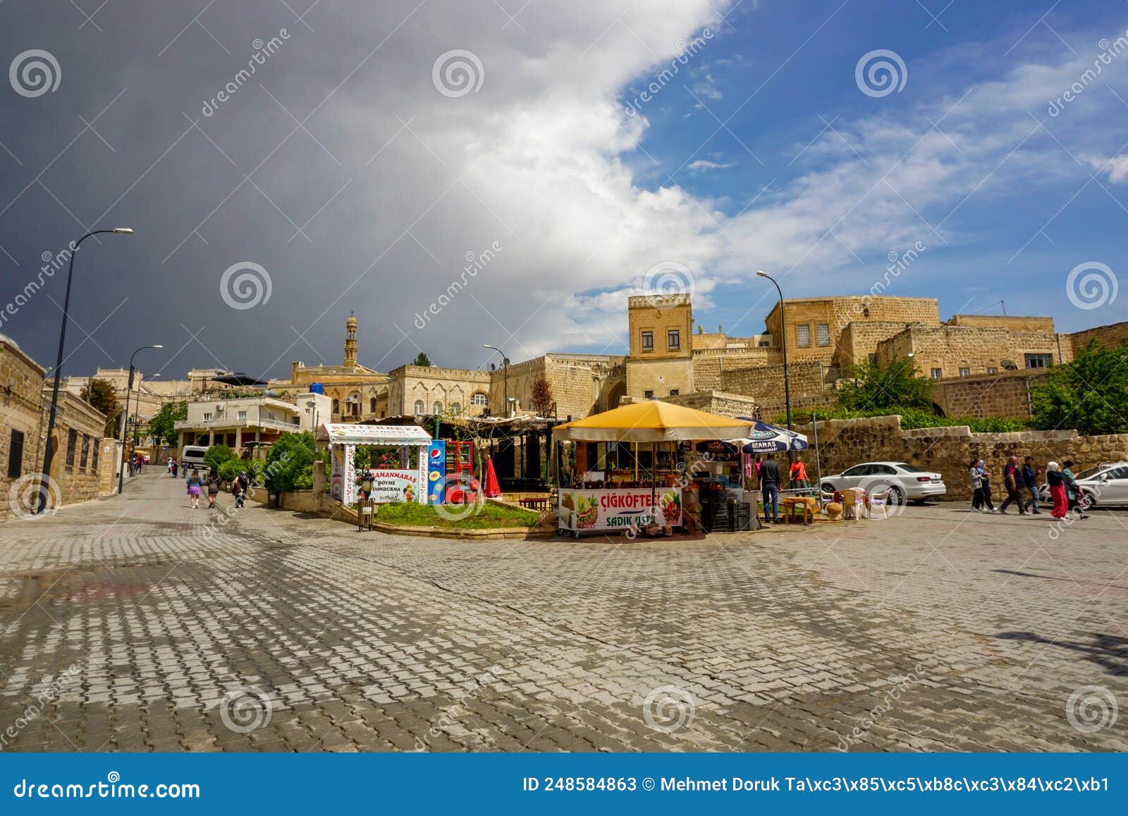 12 May 2022 Midyat Mardin Turkey. Cityscape and Churches of Midyat ...