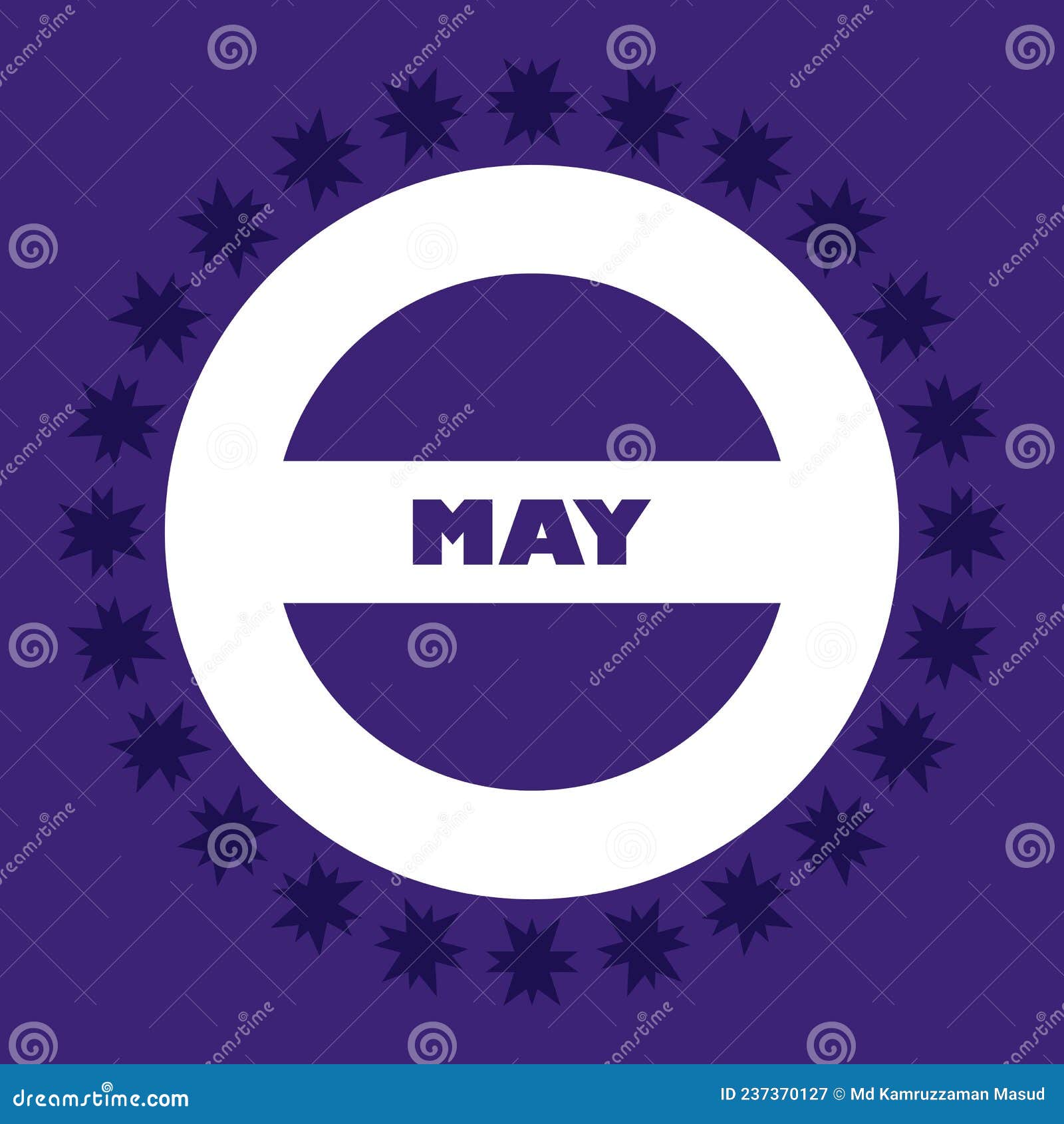May Month on Circle Shape Vector Illustration Stock Vector ...