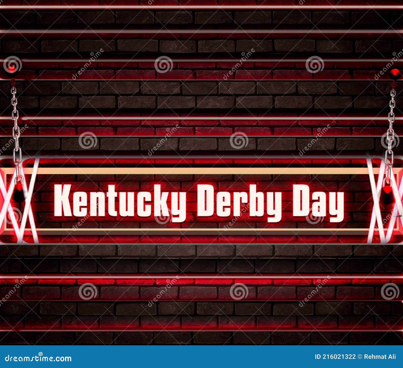 May Month, Day of May. Kentucky Derby Day, on Bricks Background Stock ...