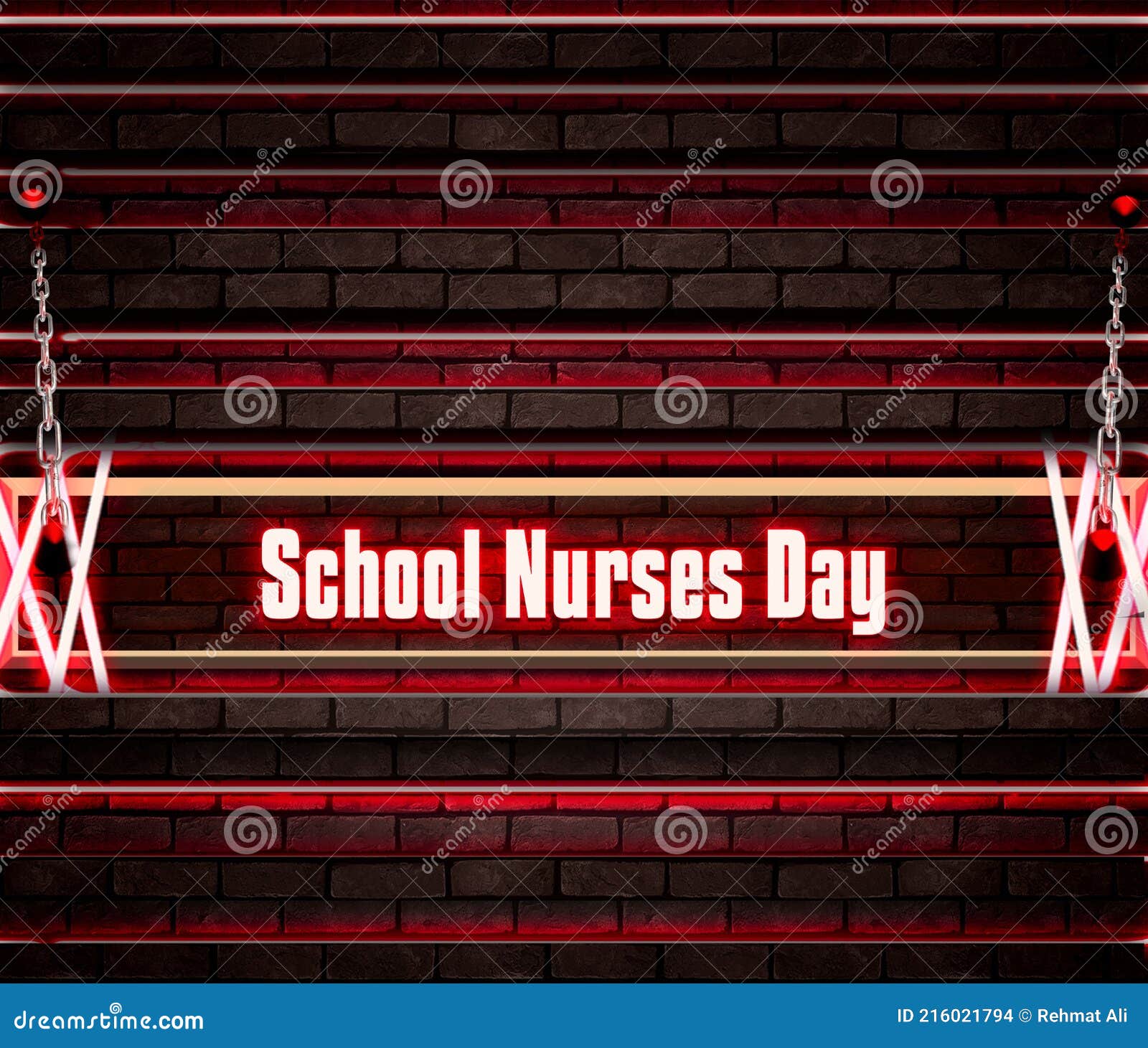 May Month, Day of May. School Nurses Day, on Bricks Background Stock ...