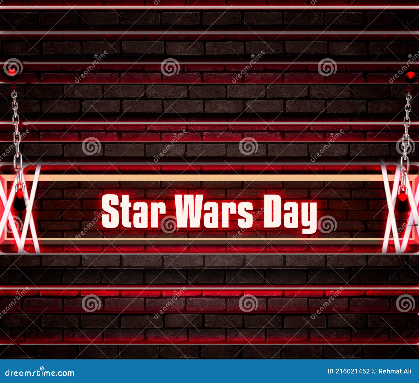 May Month, Day of May. Star Wars Day, on Bricks Background Stock ...