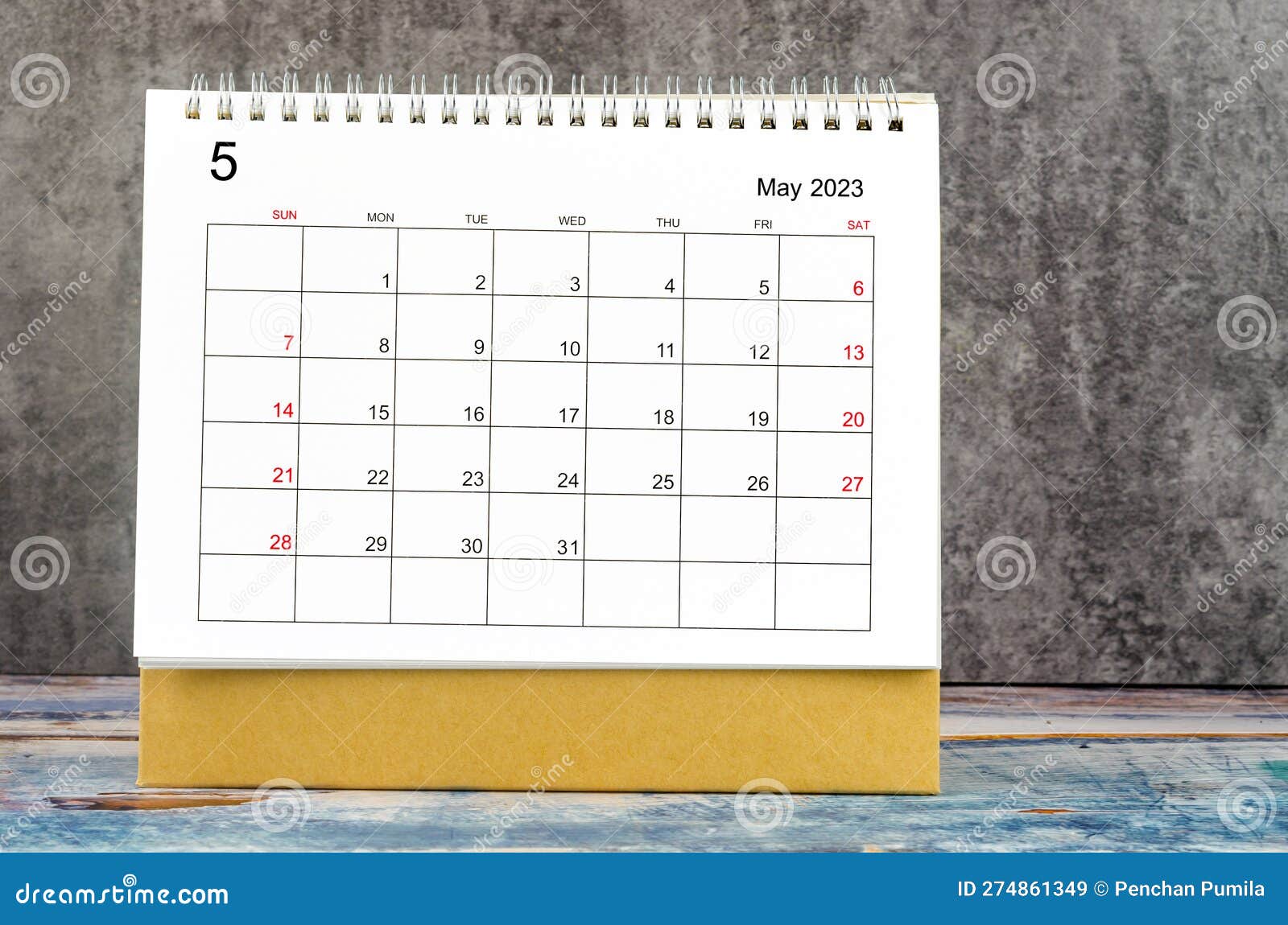 The May 2023 Monthly Desk Calendar for 2023 Stock Image - Image of ...