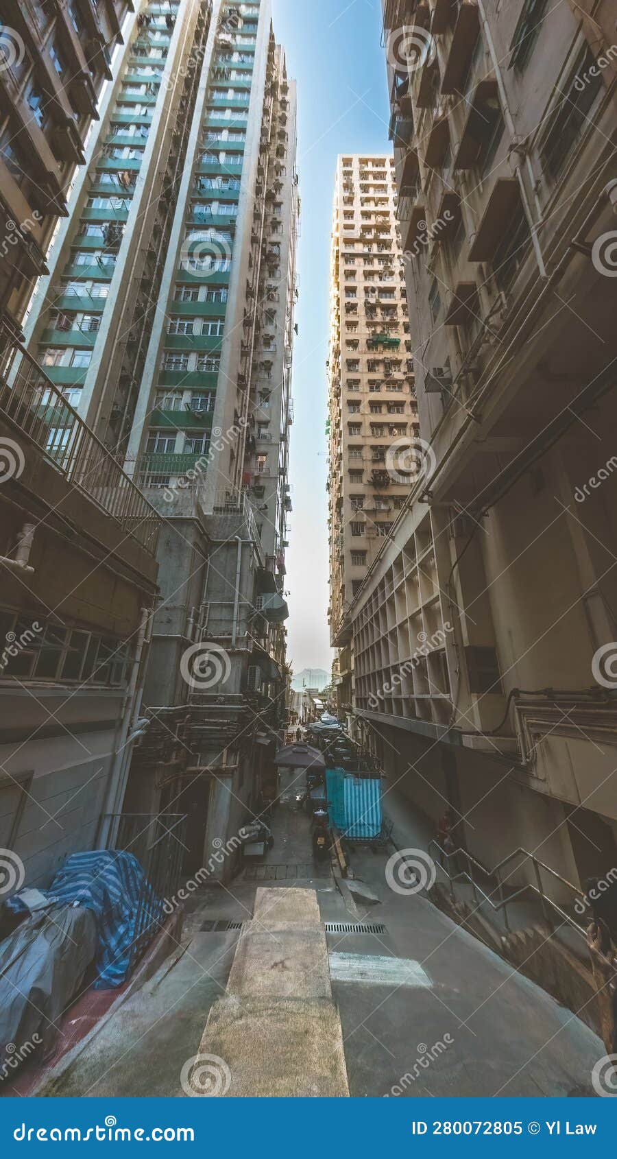 May 29 2023 North Point, Ally at Old Building in Hong Kong Editorial ...