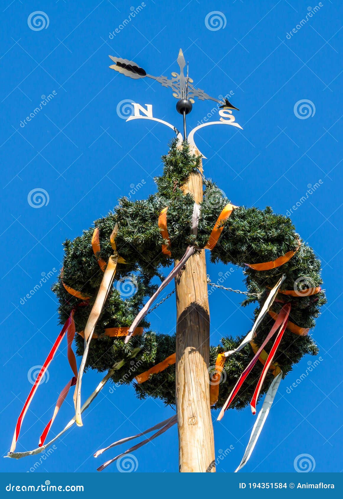 May Pole in Bavaria Germany Stock Photo - Image of bavarian, pole ...