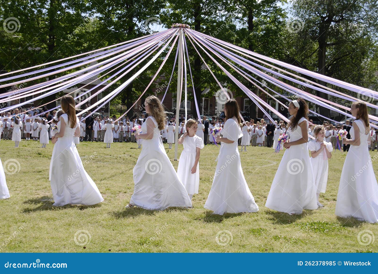 May Pole Celebration at a Catholic School in Missouri Editorial Image ...