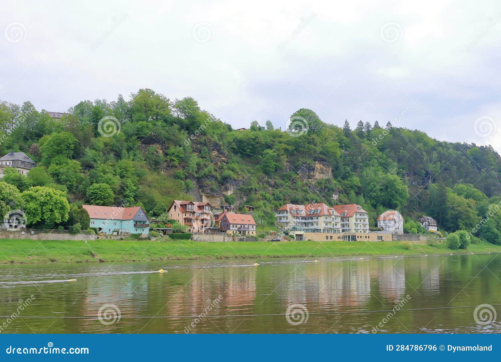 May 14 2023 - Rathen, Saxon Switzerland, Germany: Ferry in Rathen on ...