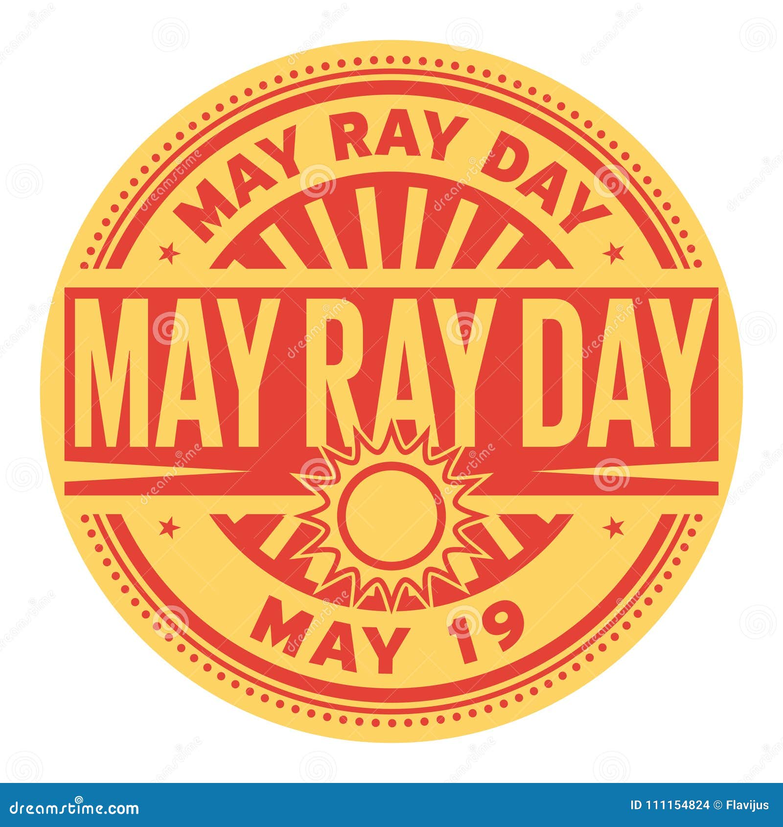 May Ray Day stamp stock vector. Illustration of stamp - 111154824