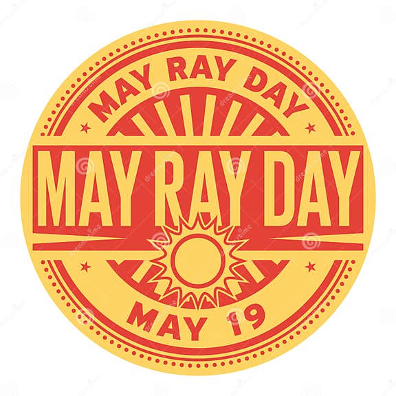 May Ray Day stamp stock vector. Illustration of stamp - 111154824