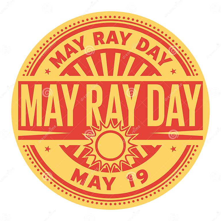 May Ray Day stamp stock vector. Illustration of stamp - 111154824