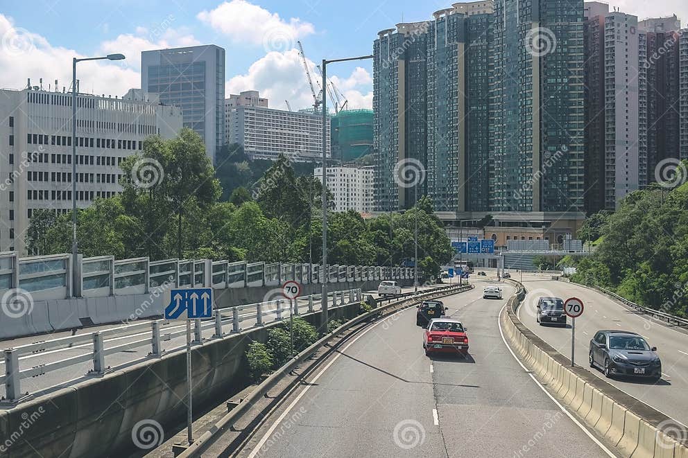 May 26 2023 the Road Scape of Ching Cheung Road Editorial Image - Image ...