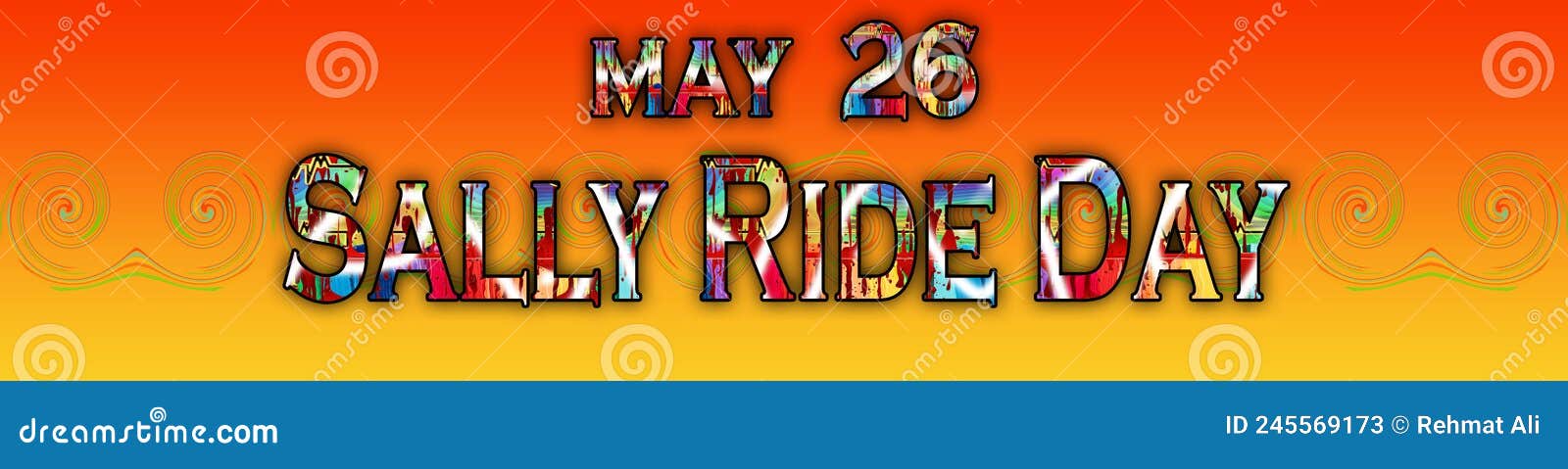 26 May, Sally Ride Day, Neon Text Effect On Bricks Background Royalty ...