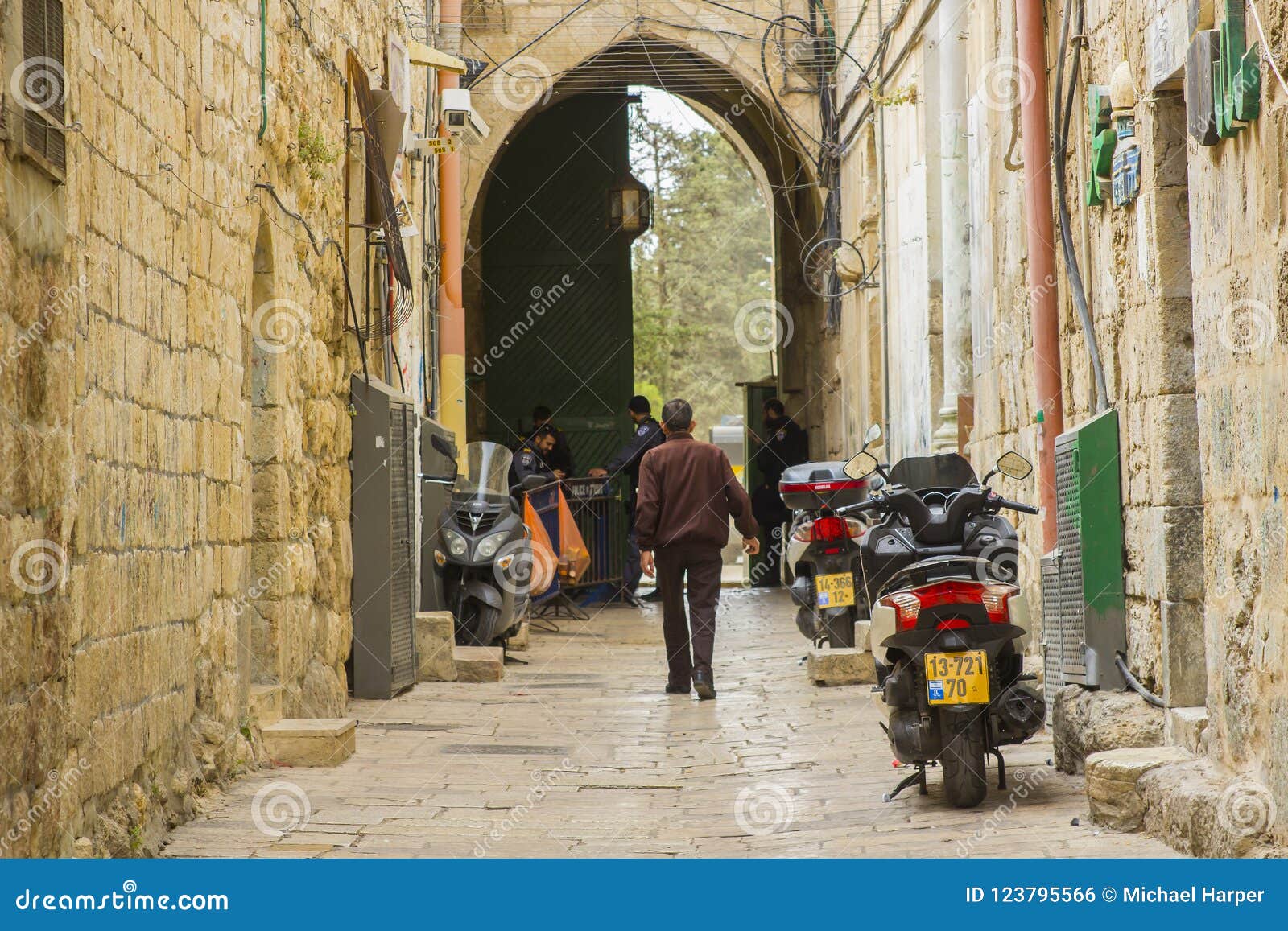 A Security Checkpoint at an Exit from the TempleMount Jerusalem ...