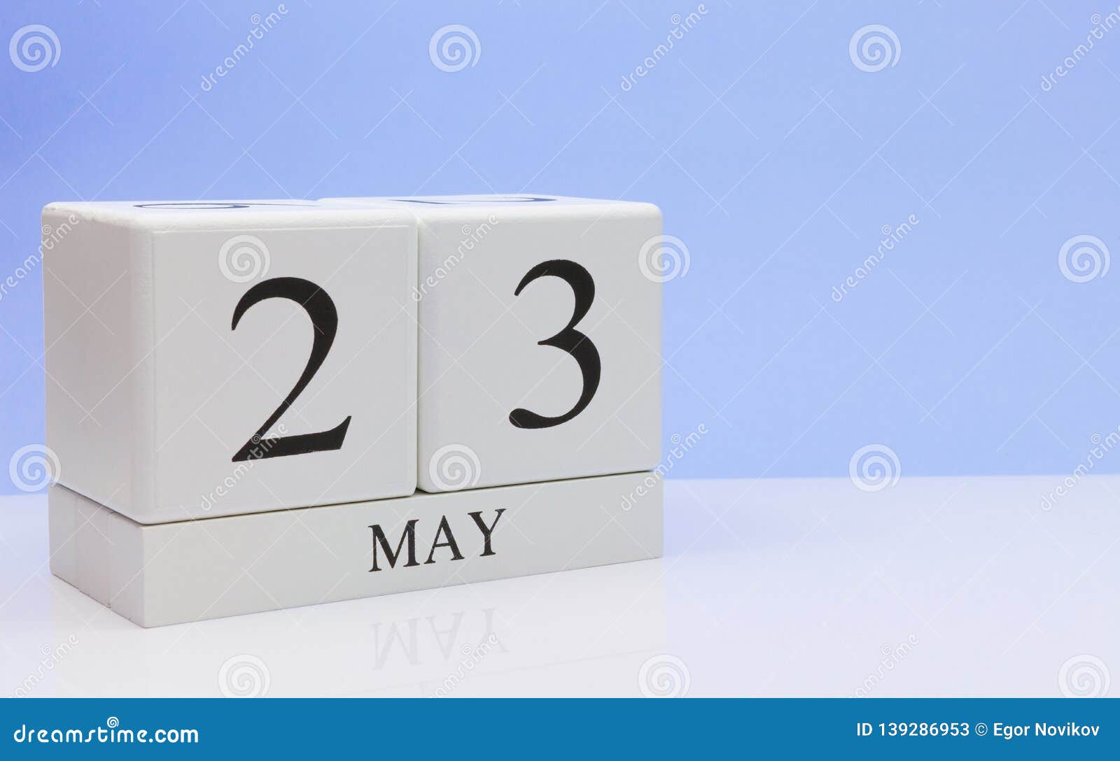 May 23st. Day 23 of Month, daily Calendar on White Table with ...