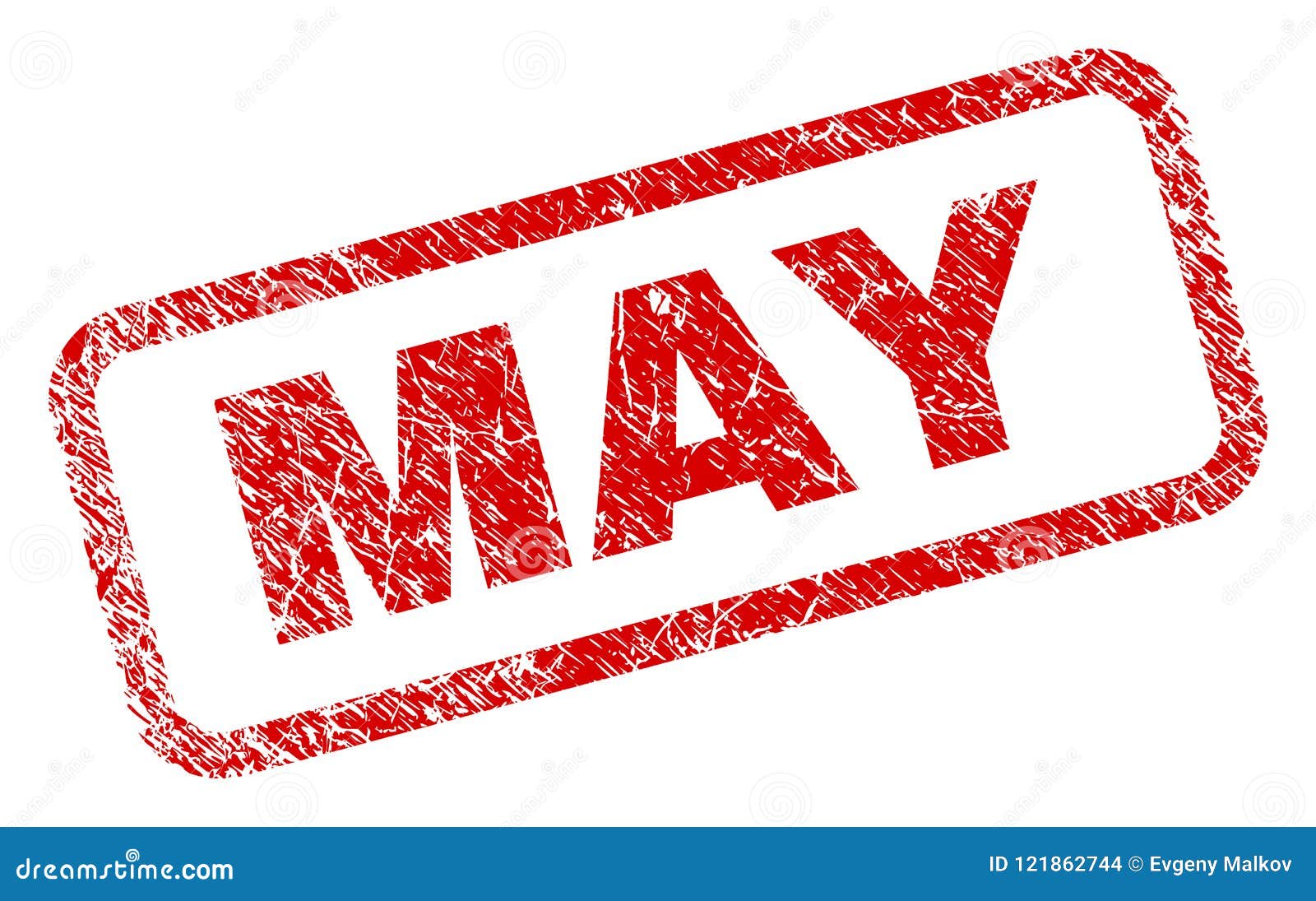 Grunge MAY Rounded Rectangle Stamp Stock Vector - Illustration of ...