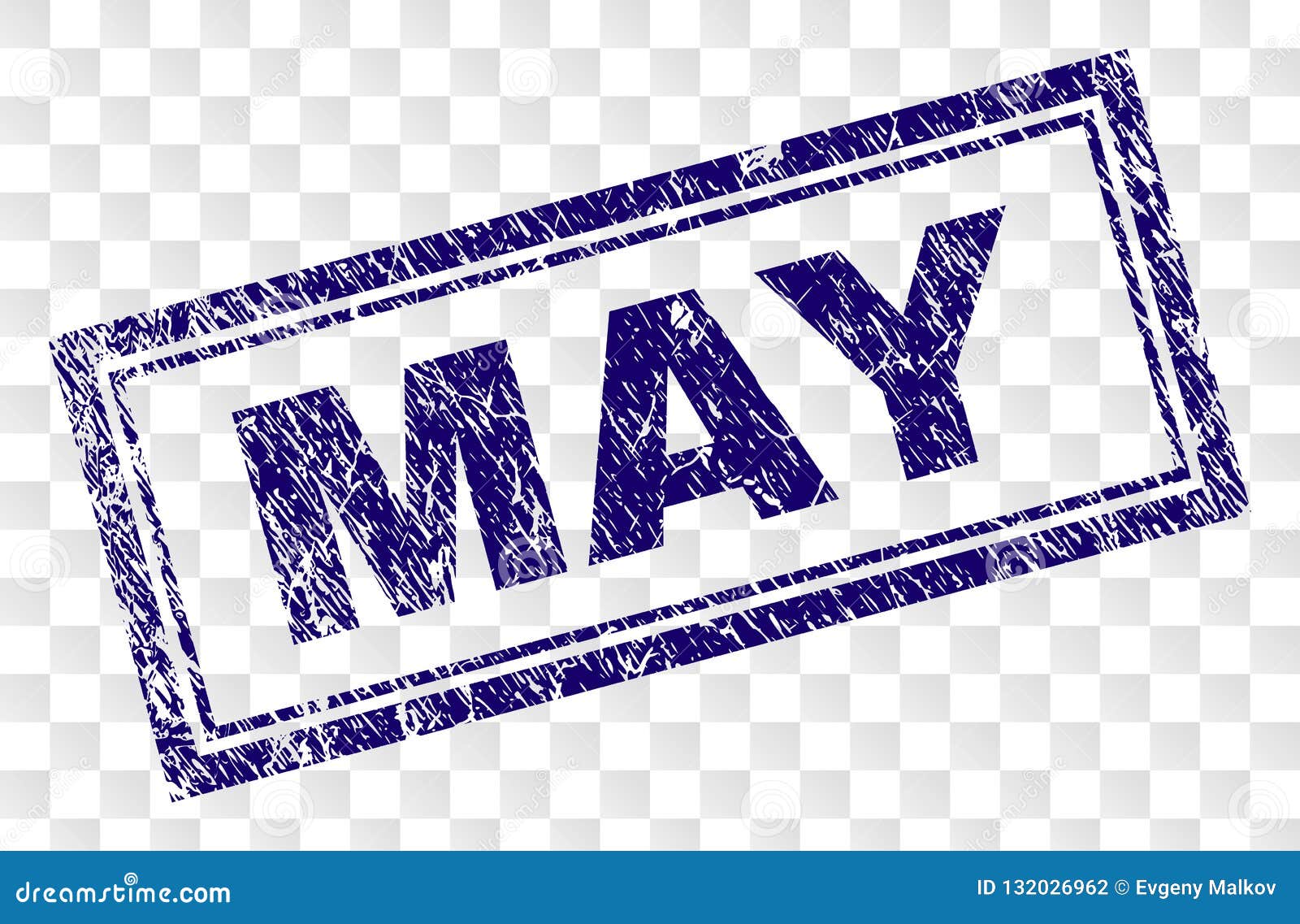 Scratched MAY Rectangle Stamp Stock Vector - Illustration of blue ...