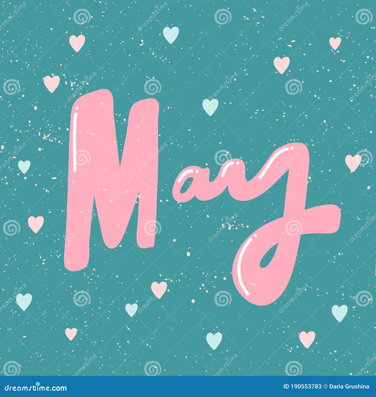 May. Sticker for Social Media Content. Vector Hand Drawn Illustration ...