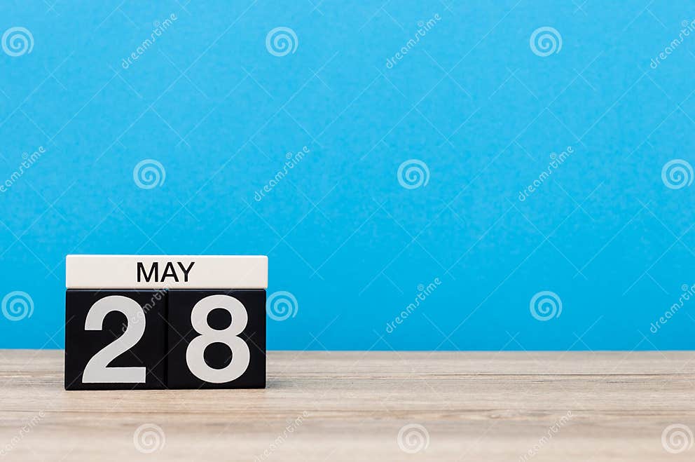 May 28th. Day 28 of Month, Calendar on Blue Background Stock Image ...