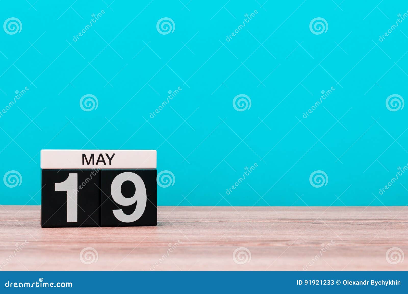May 19th. Day 19 of Month, Calendar on Turquoise Background Stock Image ...