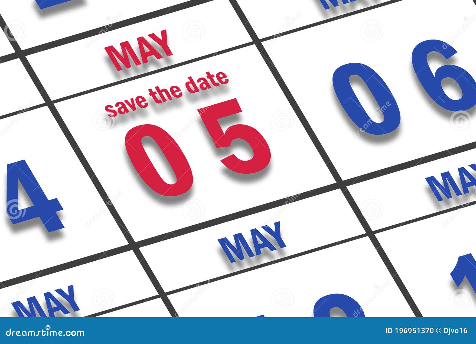 May 5th. Day 5 of Month, Date Marked Save the Date on a Calendar ...