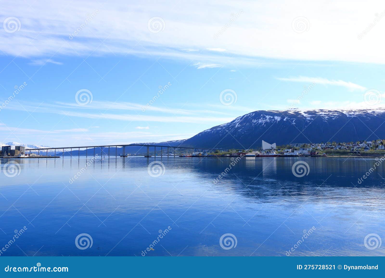 May 28 2022 - Tromso, Norway: View of the Bridge To Tromso in Summer ...