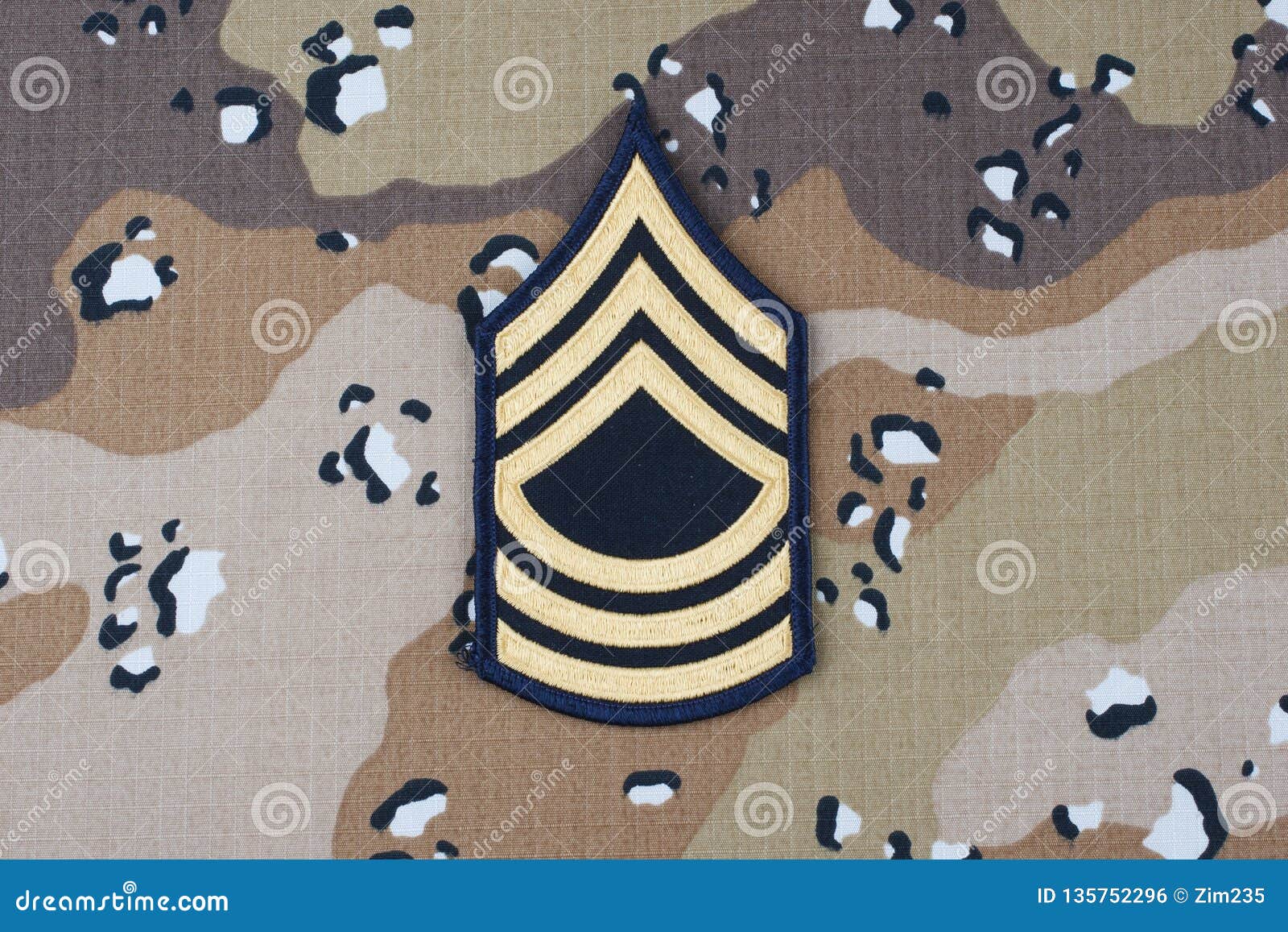 May 12, 2018. US ARMY Master Sergeant Rank Patch on Desert Camouflage ...