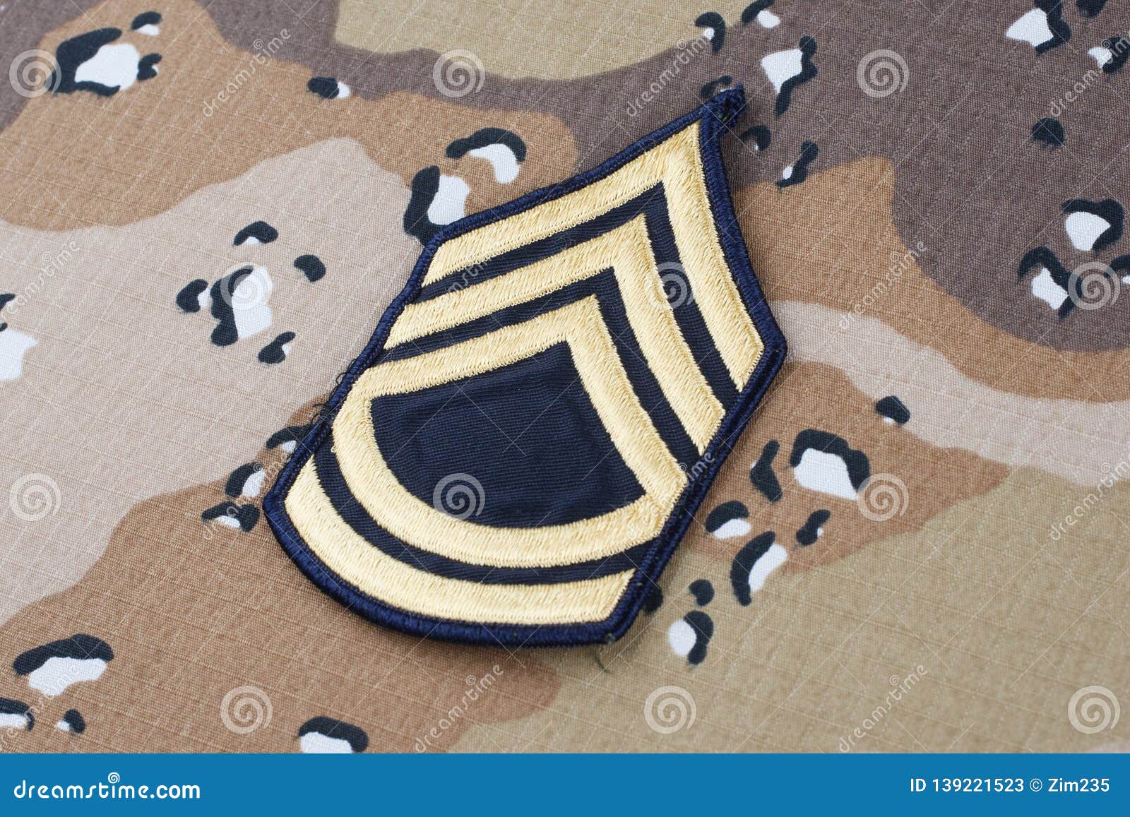 May 12, 2018. US ARMY Sergeant First Class Rank Patch on Desert Battle ...