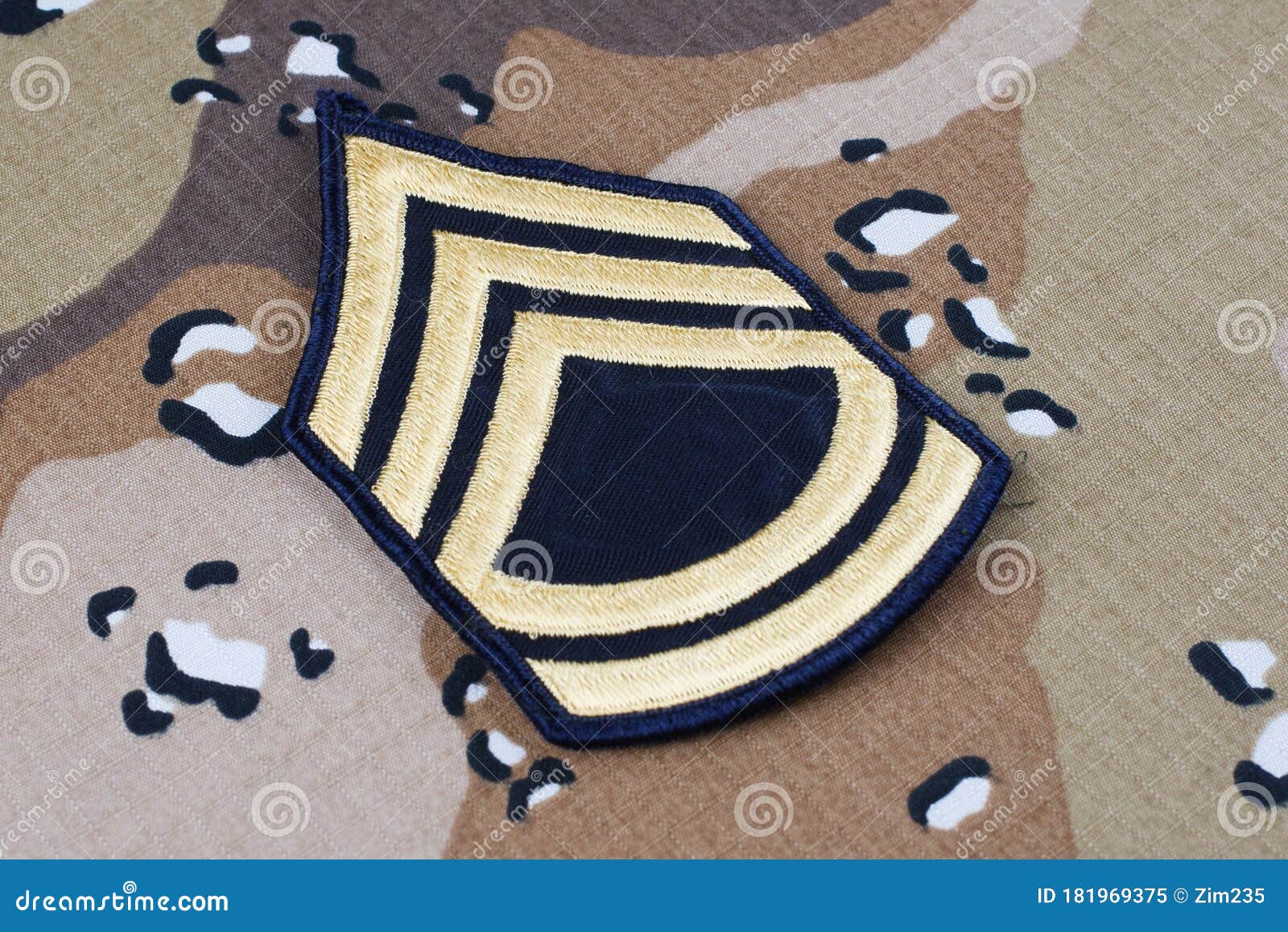ARMY Sergeant Rank Patch On Desert Uniform Editorial Photo ...