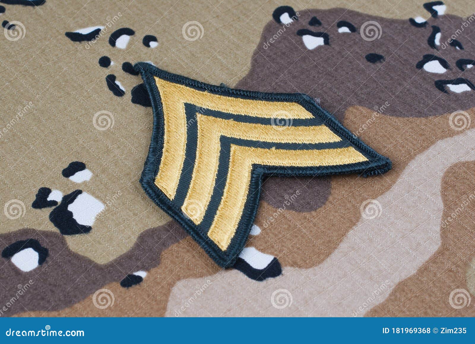 May 12, 2018. US ARMY Sergeant Rank Patch on Desert Camouflage Uniform ...