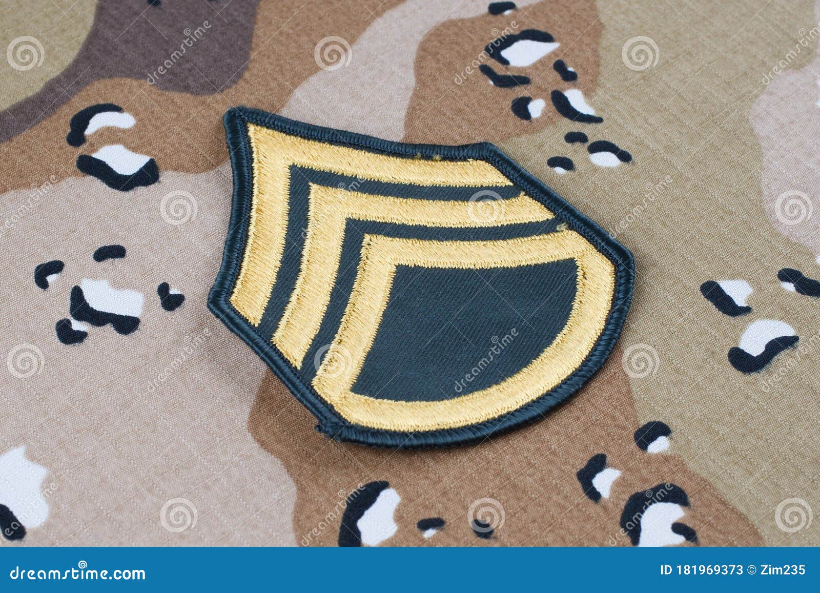 May 12, 2018. US ARMY Staff Sergeant Rank Patch on Desert Camouflage ...
