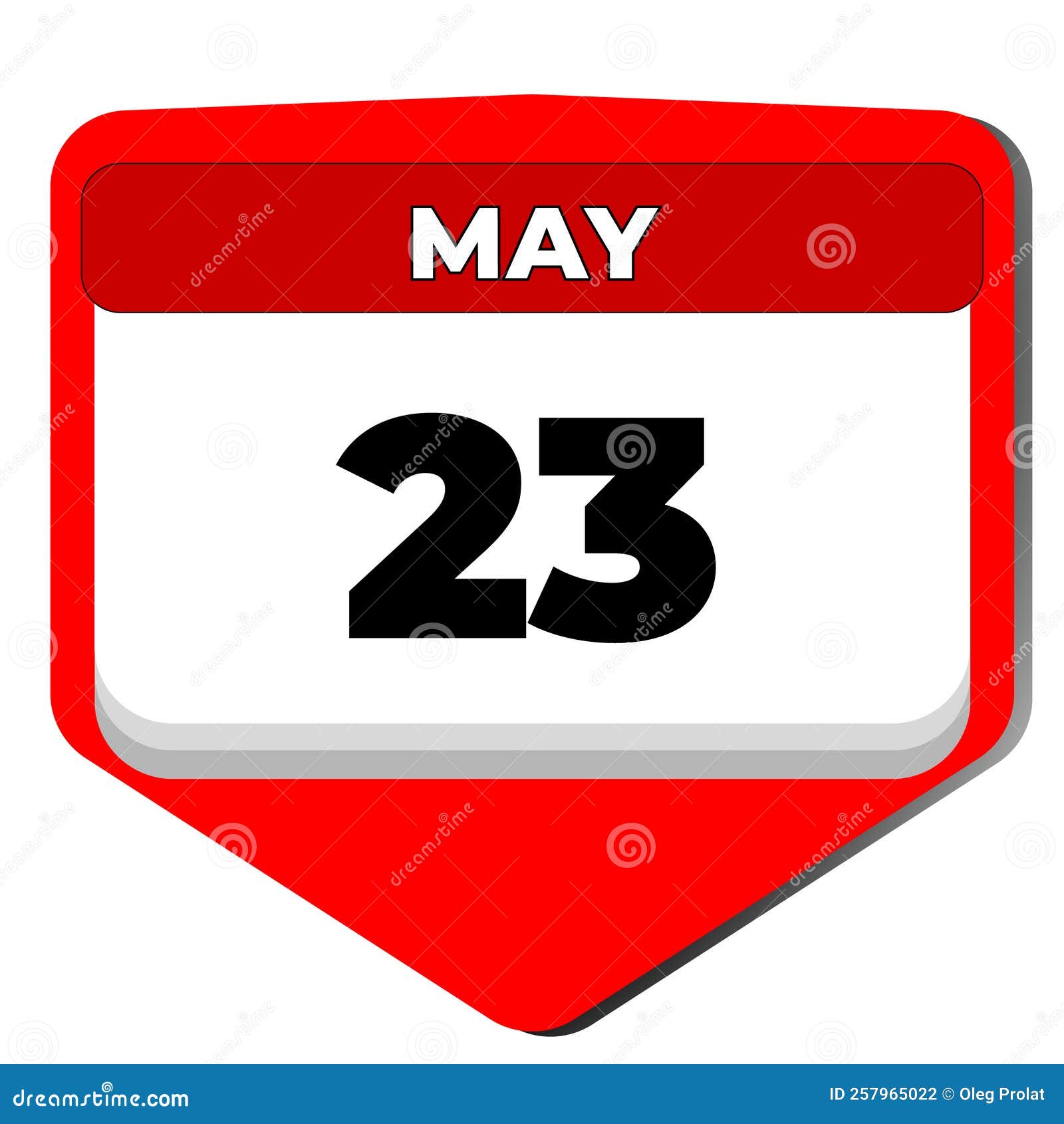 23 May Vector Icon Calendar Day. 23 Date of May. Twenty Third Day of ...