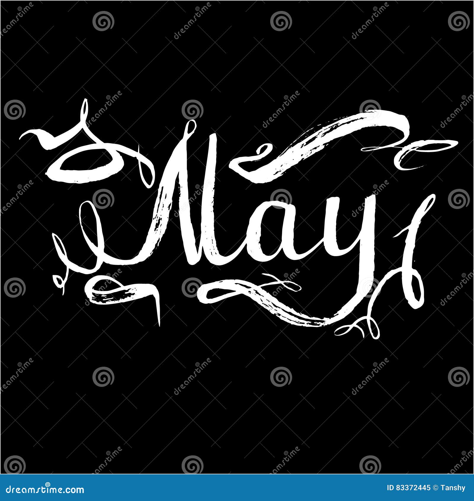 May, Vector Months Lettering Stock Vector - Illustration of poster ...