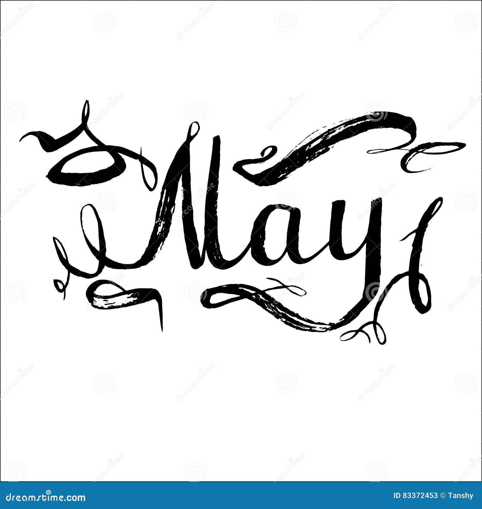 May, Vector Months Lettering | CartoonDealer.com #83372445