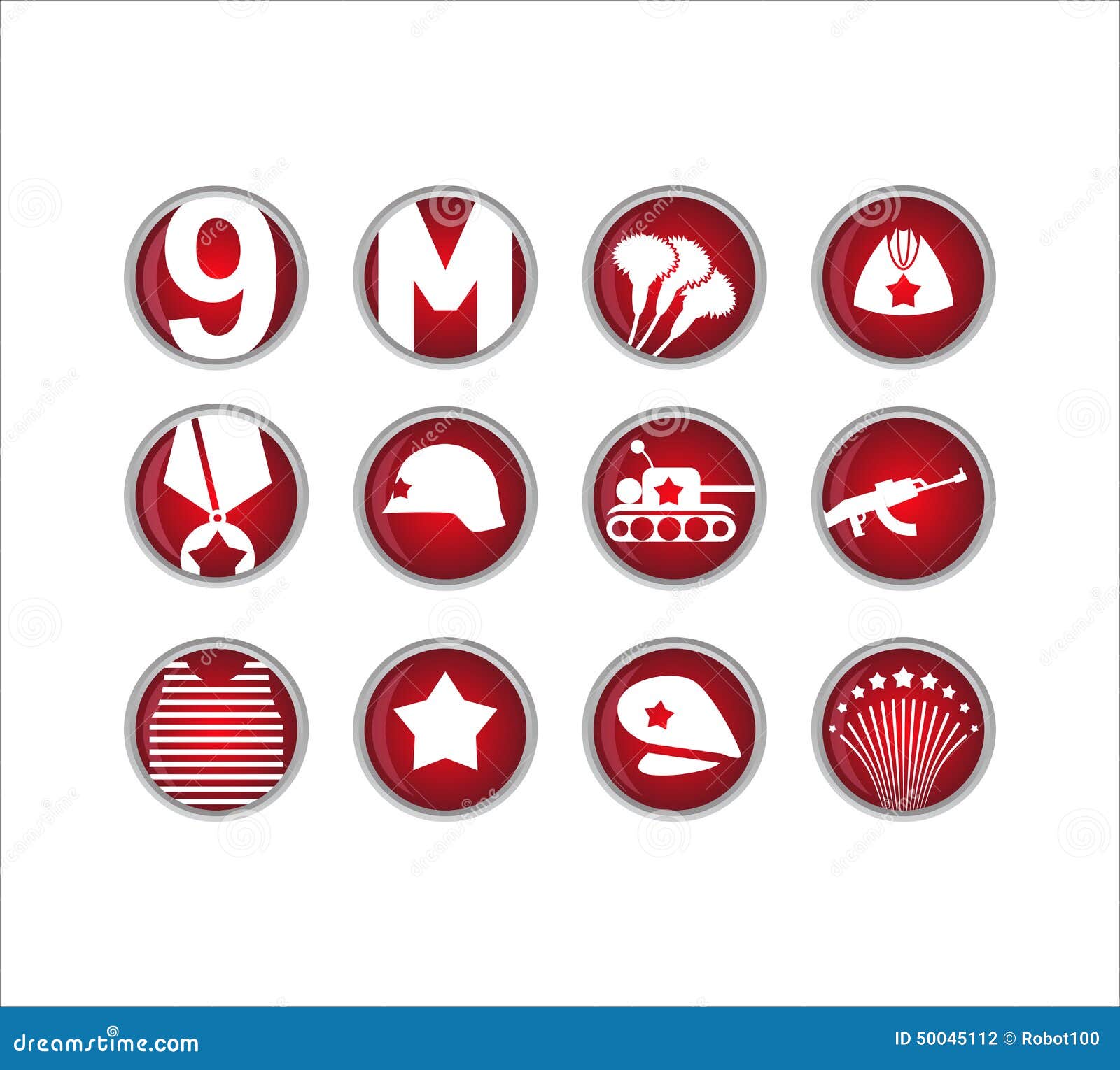 May 9, victory day, icon stock vector. Illustration of symbol - 50045112