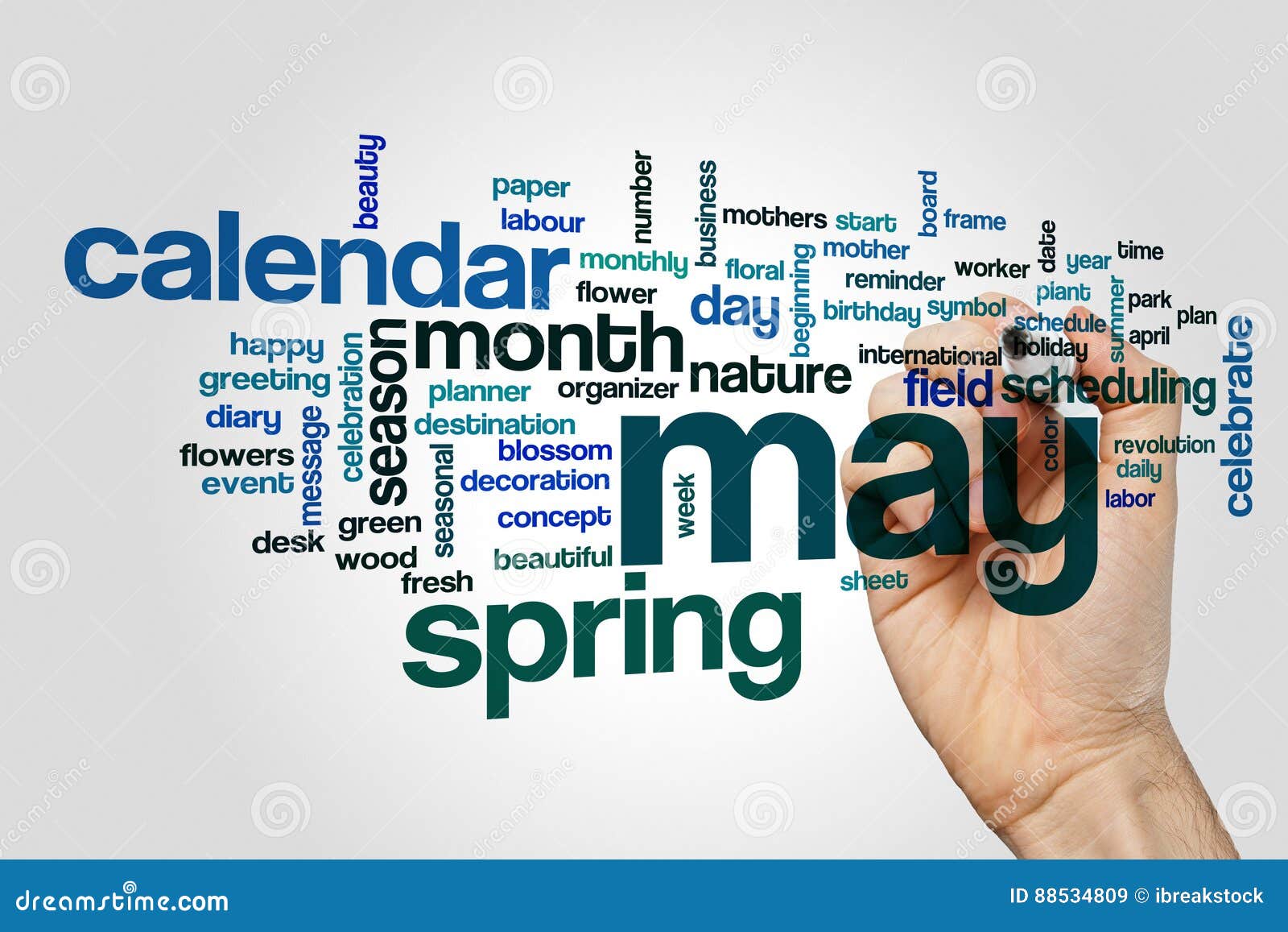 May word cloud stock image. Image of april, plan, number - 88534809