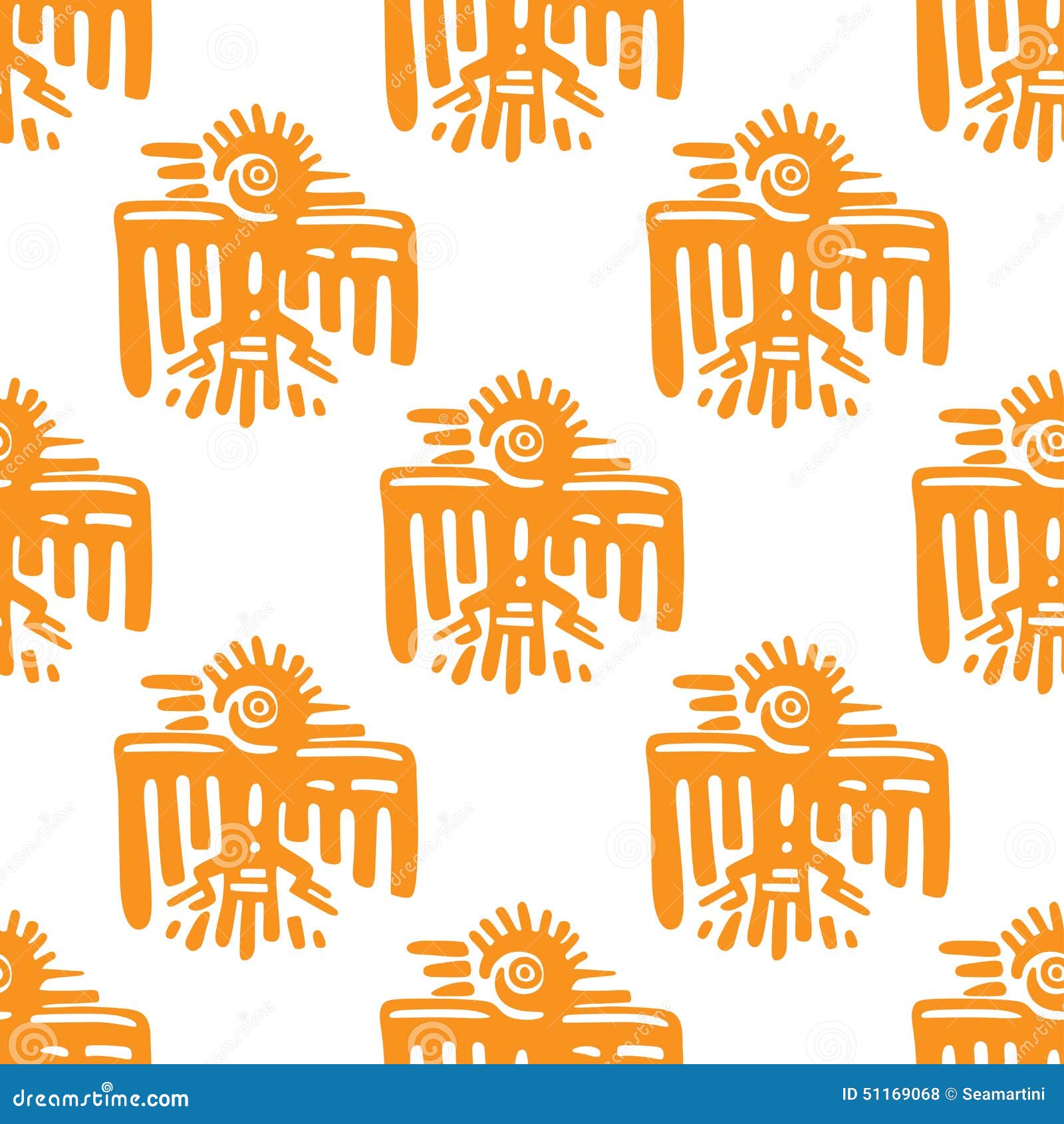 Maya art seamless pattern stock vector. Illustration of mask - 51169068