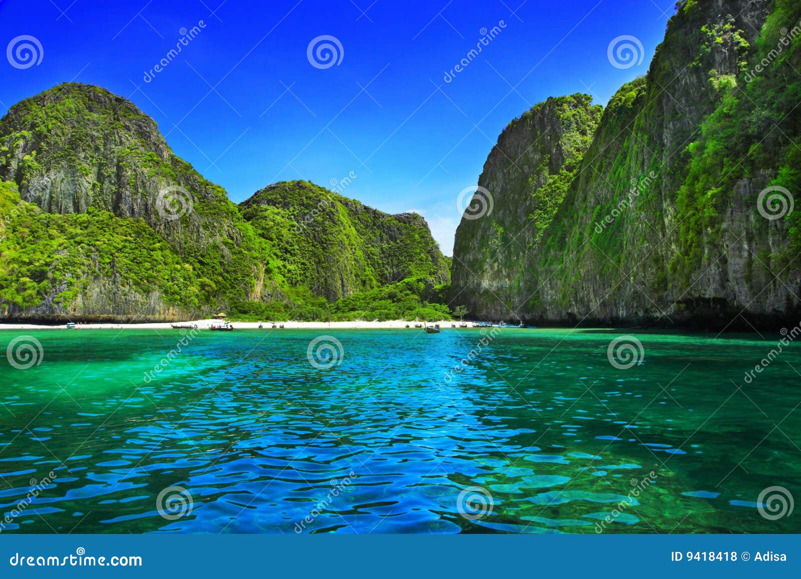 Maya Bay stock photo. Image of coast, crag, daylight, beach - 9418418