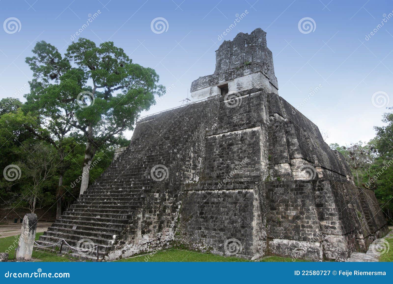 Maya Buildings in Tikal, Guatemala Stock Image - Image of ruin ...