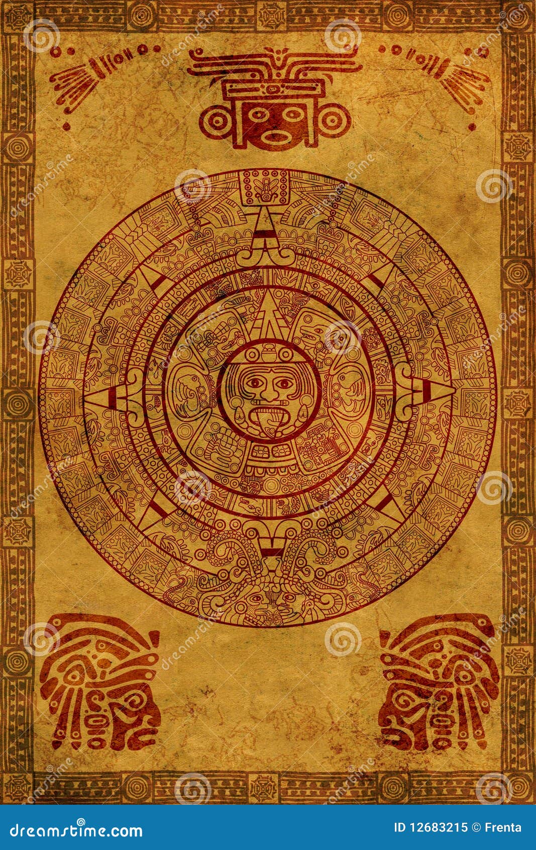 Maya calendar stock image. Image of month, accurate, circle - 12683215