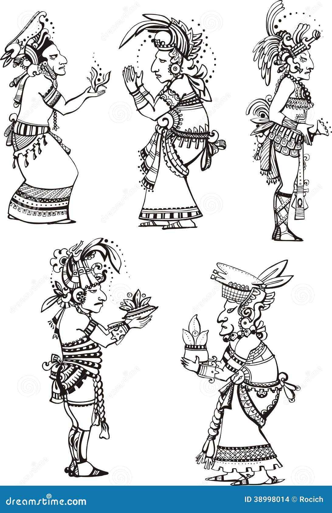 Maya Characters Vector Illustration | CartoonDealer.com #38998014